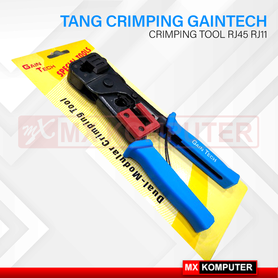 Tang Crimping RJ45 Gain Tech Dual Modular | MX Komputer Jogja