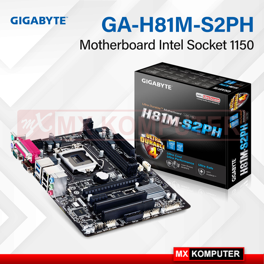 Motherboard Gigabyte H81M GA-H81M-S2PH | MX Komputer Jogja