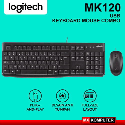 Keyboard Mouse Logitech MK120 | MX Komputer Jogja