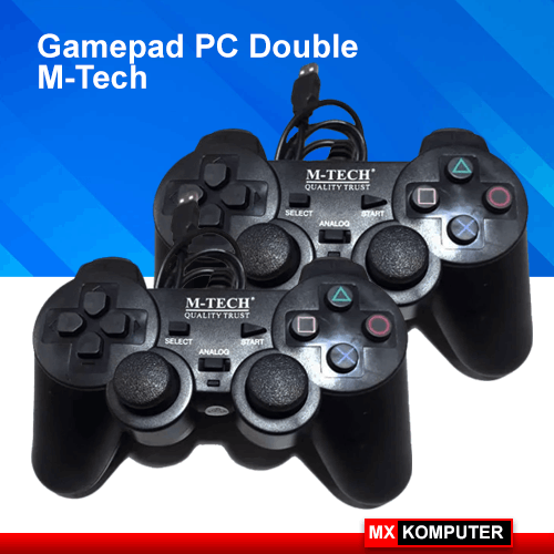 Gamepad M-tech Double Hitam | MX Komputer Jogja