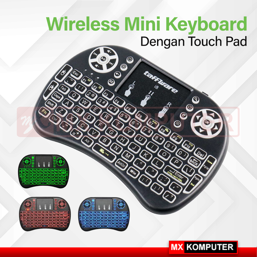 Keyboard Wireless Rii Mini I8 Touchpad RC With Backlight | MX Komputer ...