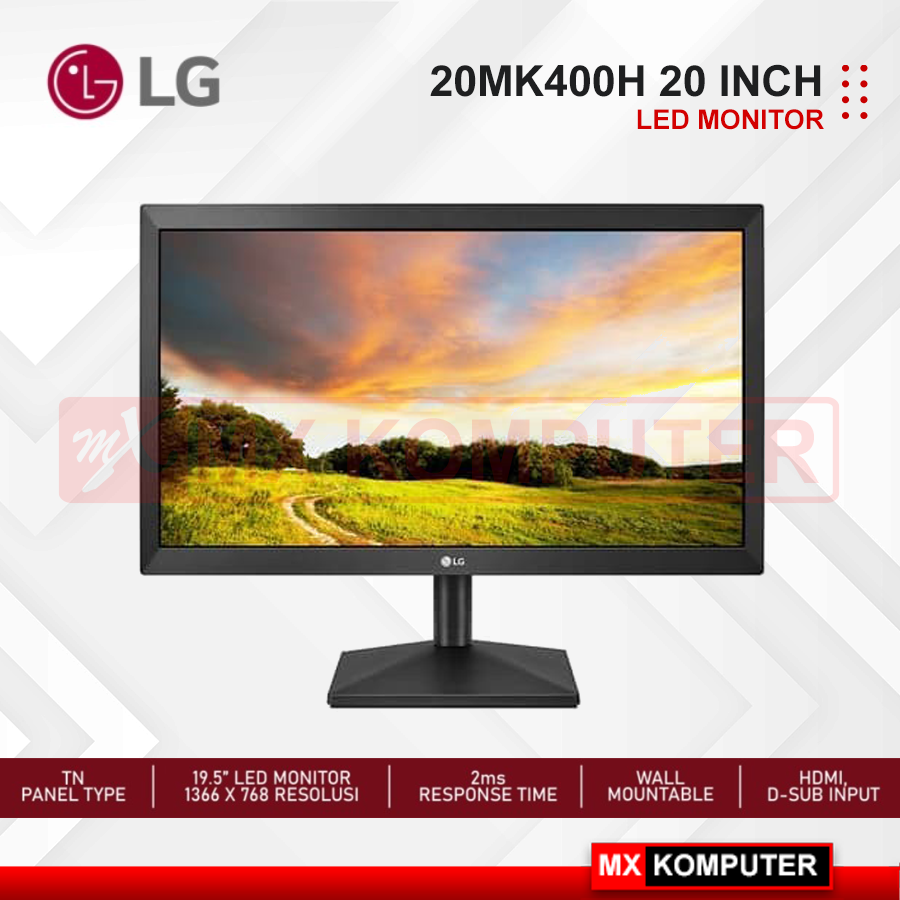 LG 20MK400H 20″ LED Monitor | MX Komputer Jogja