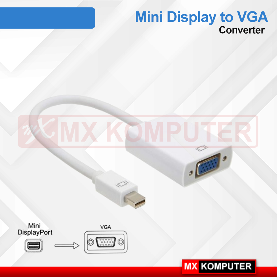 Converter Mini Display to VGA Female | MX Komputer Jogja