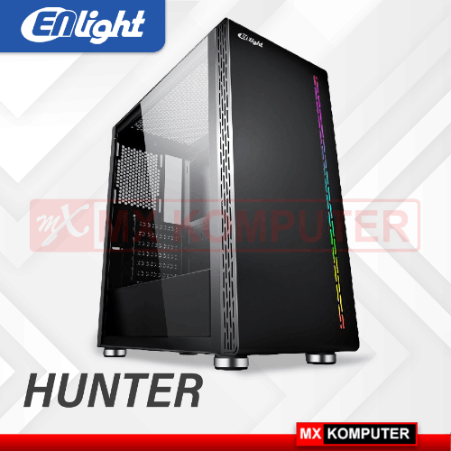 Casing Enlight Hunter RGB Illumination Tempered Glass | MX Komputer Jogja