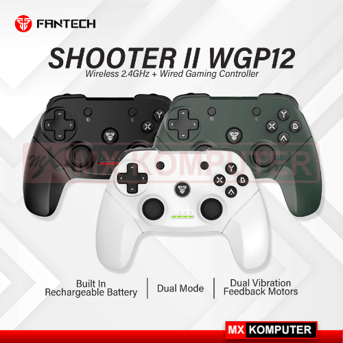Fantech REVOLVER WGP12 Wireless Gamepad – Hitam | MX Komputer Jogja