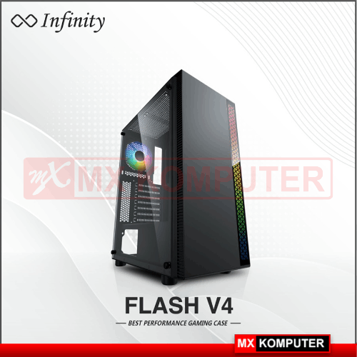 Casing Infinity Flash V4 Tempered Glass ATX mATX Gaming Case | MX ...