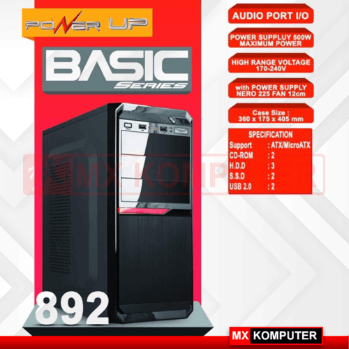 Casing Komputer Power Up Basic 892 | MX Komputer Jogja