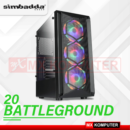 Simbadda BattleGround 20 Casing ATX mATX Tempered Glass Gaming Case ...