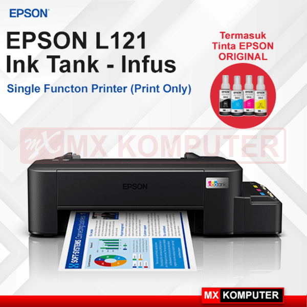Printer Epson L121 Ink Tank Infus | MX Komputer Jogja