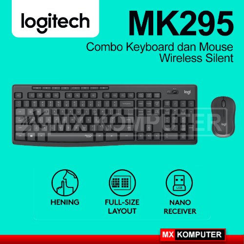 Logitech MK295 Combo Keyboard dan Mouse Wireless Silent Multimedia Keys ...