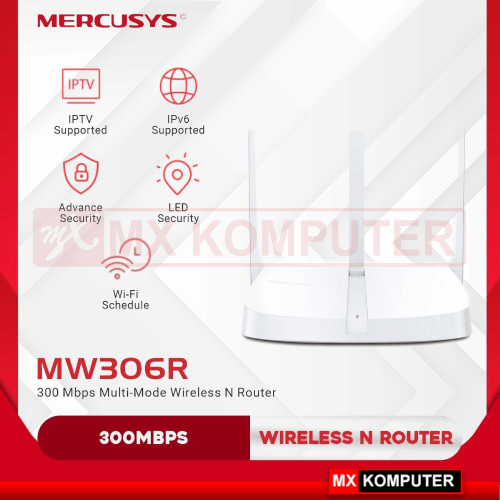 Mercusys MW306R Router WiFi 300Mbps Multi-Mode Wireless N Router | MX ...