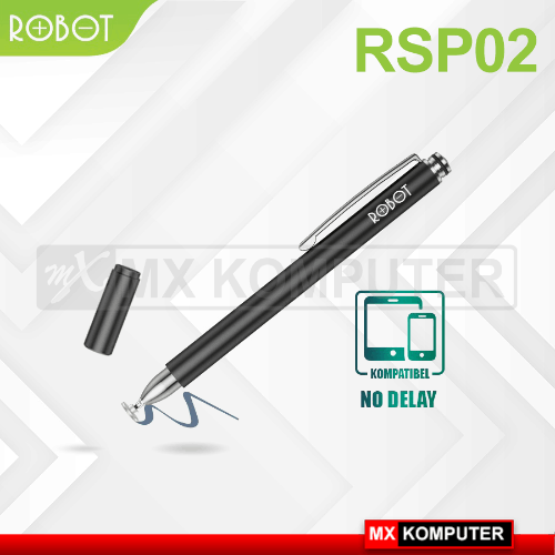 ROBOT RSP02 Universal Capasitive Stylus Pen Black For Mobile &Tablet ...
