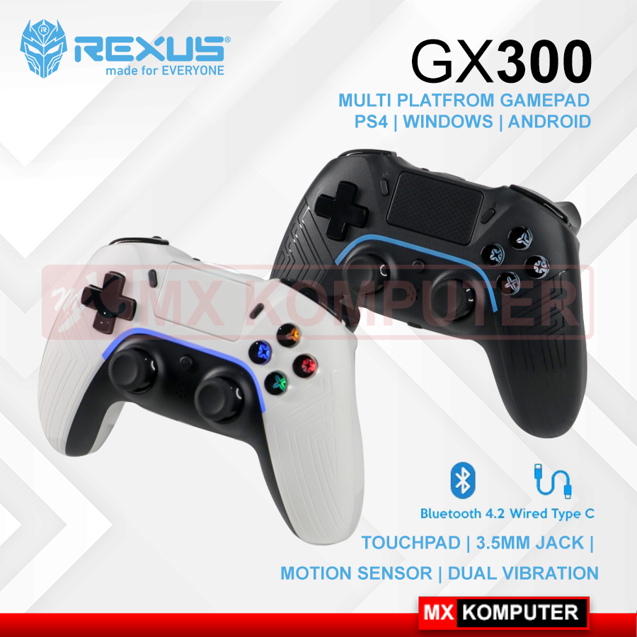 Rexus Gladius GX300 Gamepad Dual Connection – Hitam | MX Komputer Jogja