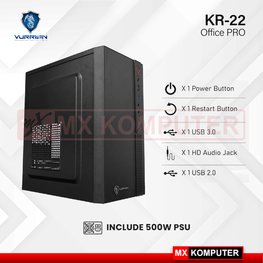 Casing Komputer Vurrion Office Pro KR-22 Include PSU 500 WATT | MX ...
