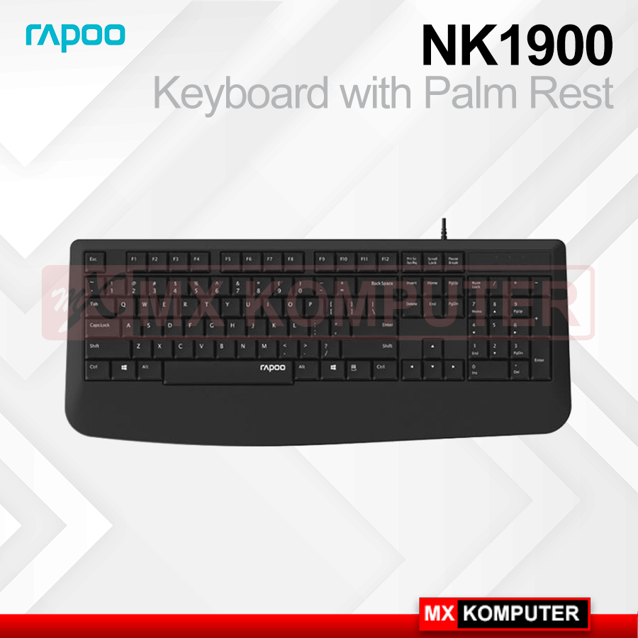 Keyboard Rapoo NK1900 Wired USB Black NK 1900 Palm Rest | MX Komputer Jogja