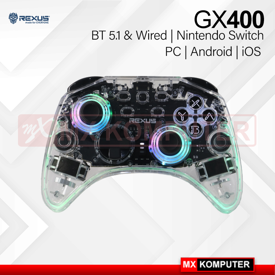Gamepad Rexus GX400 Dual Mode Wireless Bluetooth Gaming Joystick | MX ...