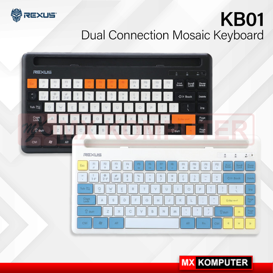 Keyboard Rexus KB01 Mosaic Dual Connection Bluetooth Wireless | MX ...