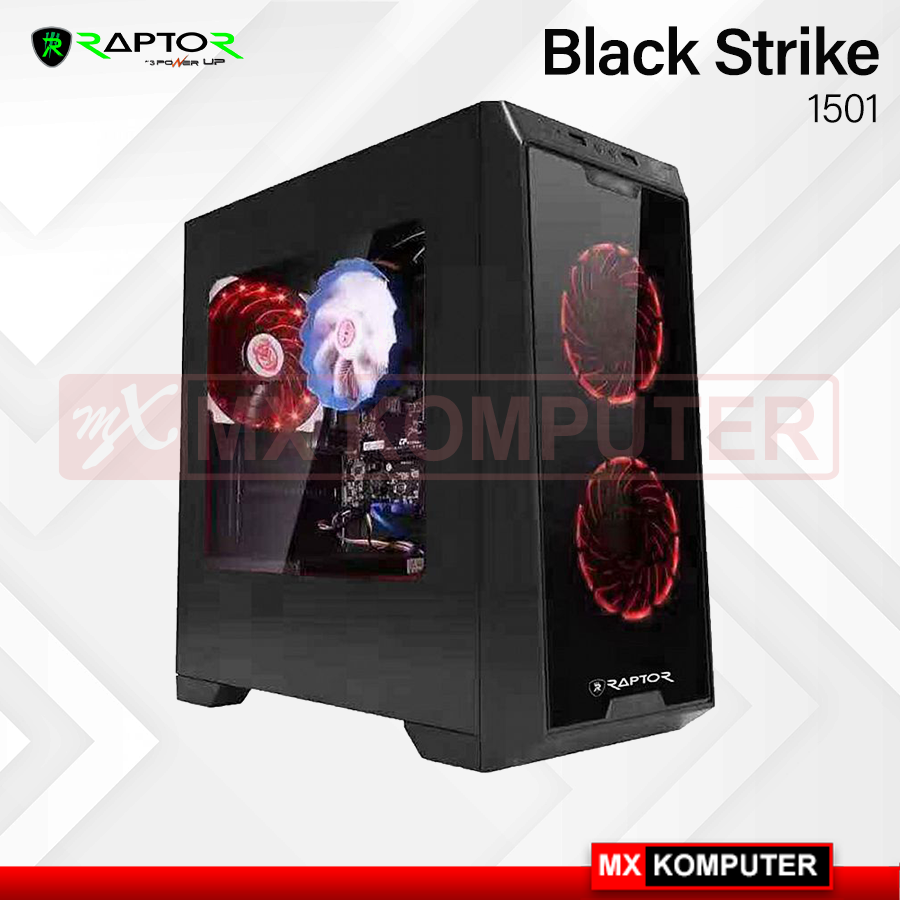 CASING Power Up RAPTOR BLACK STRIKE 1501 M-ATX CASE | MX Komputer Jogja