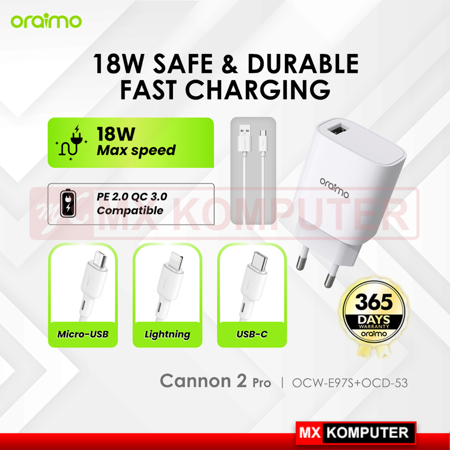 Oraimo Charger OCW-E97S | MX Komputer Jogja