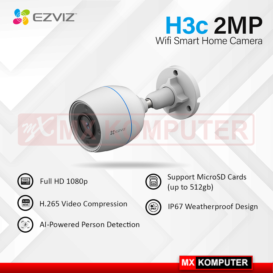 IP Camera Ezviz H3c 2MP 1080p | MX Komputer Jogja