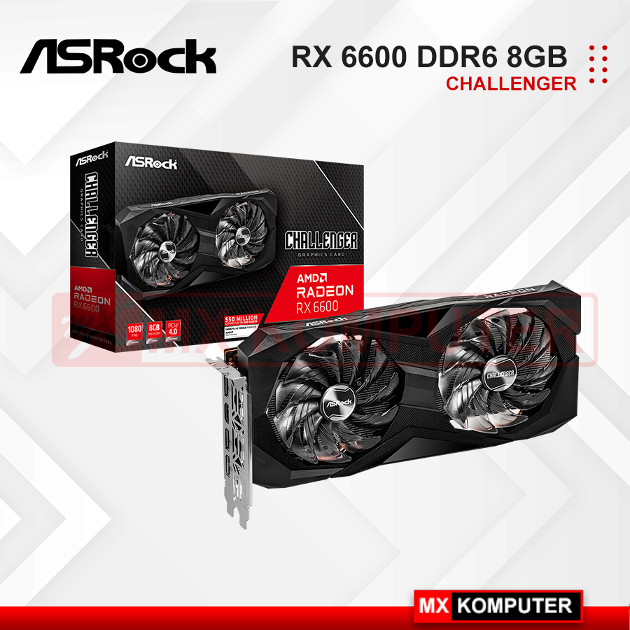 VGA Asrock RX 6600 DDR6 8GB Challenger | MX Komputer Jogja