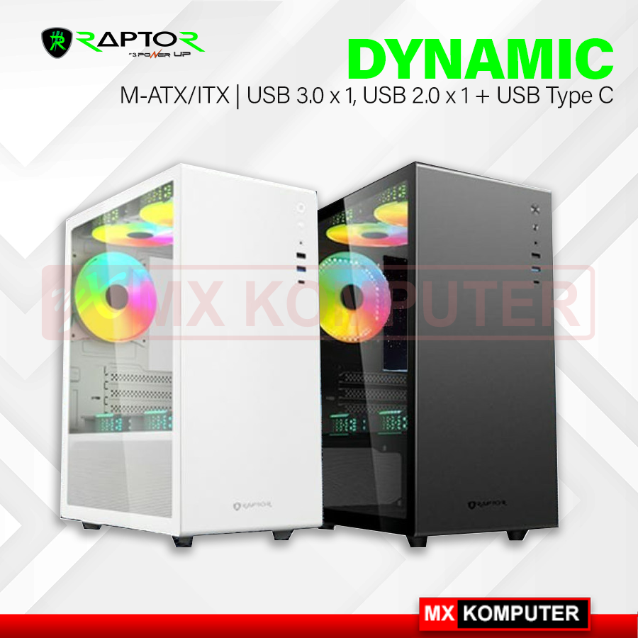 Casing RAPTOR Dynamic with USB Type-C | MX Komputer Jogja