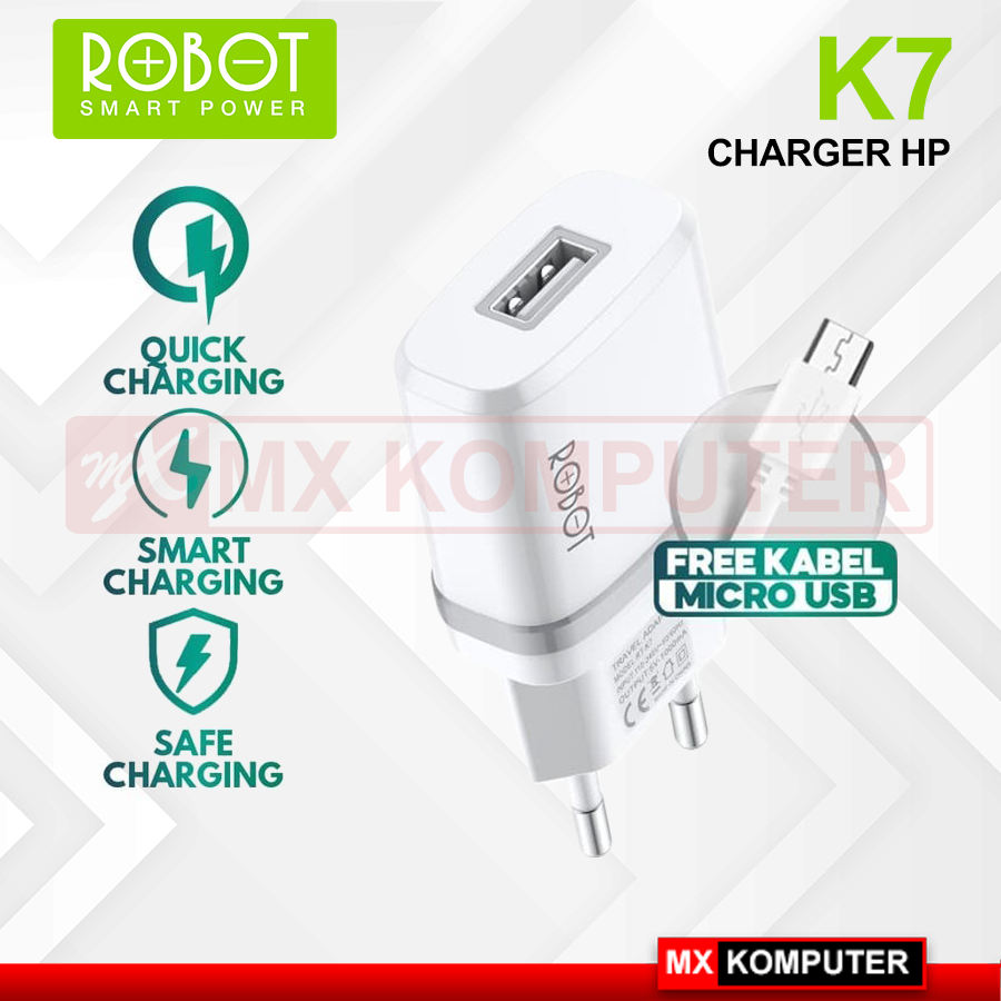 ROBOT RT-K7 Quick Charge Output 5V/1A | MX Komputer Jogja
