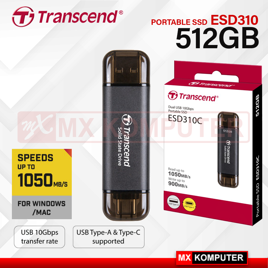 Transcend External SSD ESD310 512GB | MX Komputer Jogja