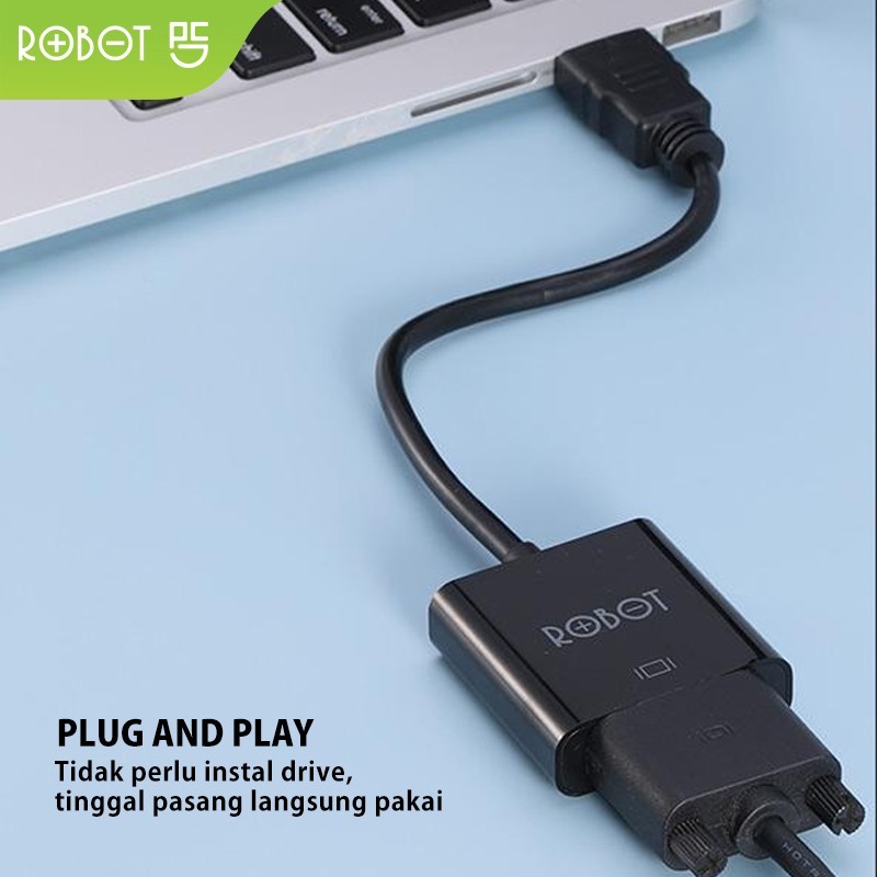 Robot RHV10 Converter HDMI to VGA | MX Komputer Jogja