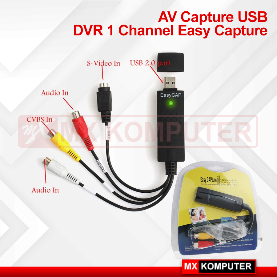 AV Capture USB DVR 1 Channel Easy Capture | MX Komputer Jogja