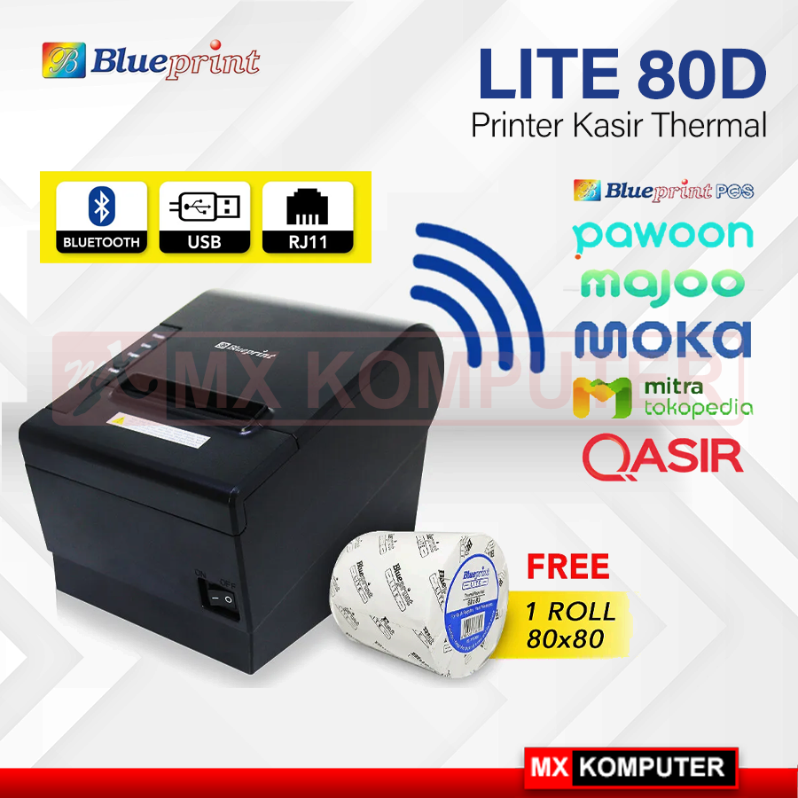 Printer Thermal Blueprint Lite 80D USB Bluetooth RJ11 | MX Komputer Jogja