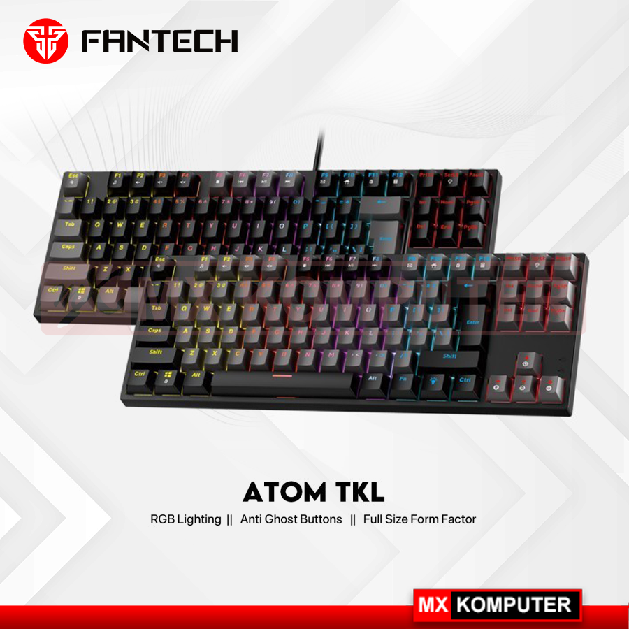 Keyboard Mechanical Fantech ATOM MK876 Black-Grey, Blue Switch | MX ...