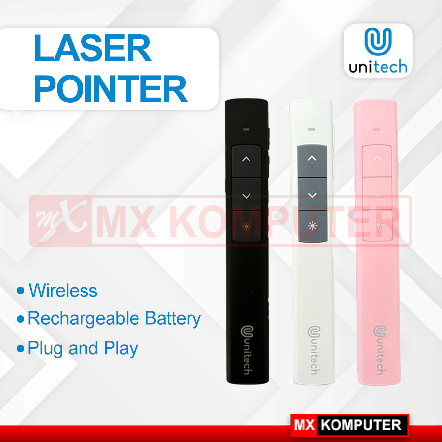 Unitech Wireless Laser Pointer Rechargeable Red Laser – Hitam | MX ...