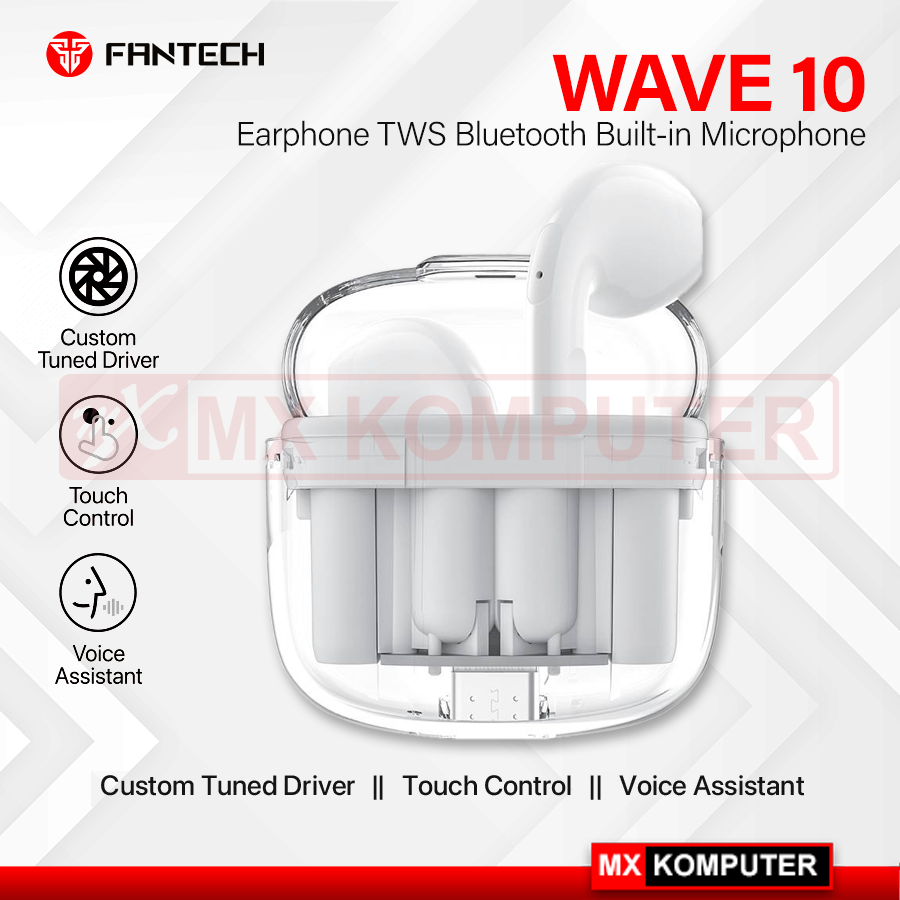 Fantech TWS Bluetooth Wave 10 Built-in Microphone – White | MX Komputer ...