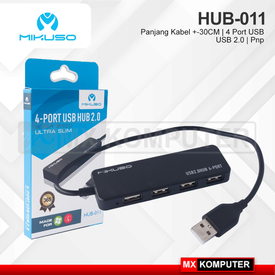 USB HUB 2.0 Mikuso HUB-011 4 Port | MX Komputer Jogja