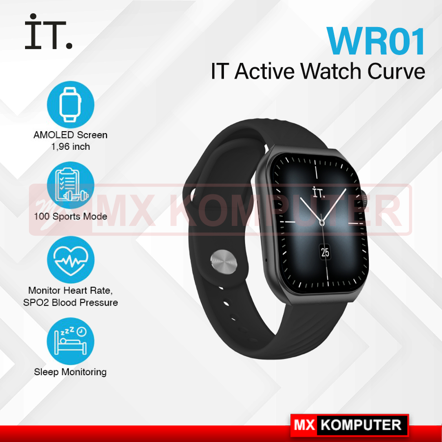 Smartwatch IT Active Watch Curve WR01 Wireless Call AMOLED – Black | MX ...