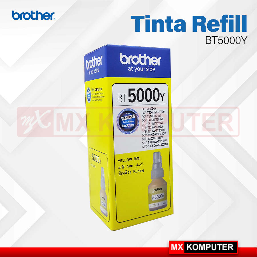 Tinta Refill Printer Brother BT5000Y – Kuning | MX Komputer Jogja