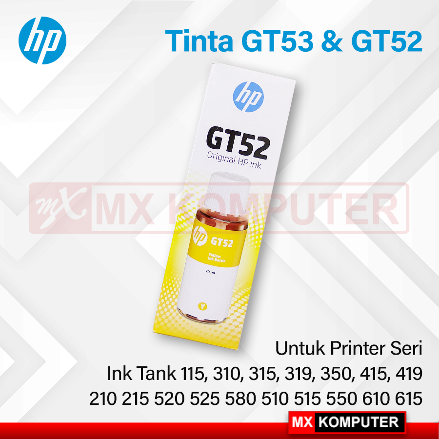 Tinta Printer HP GT52 – Yellow | MX Komputer Jogja