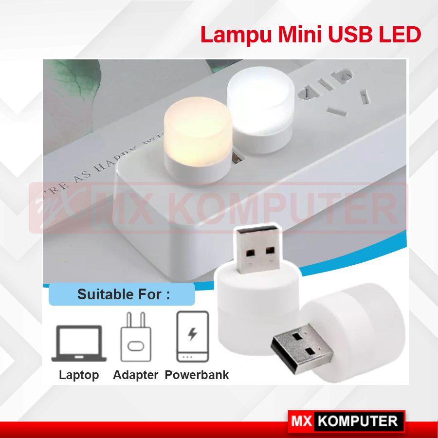 Lampu Mini USB LED Portable Bulb Light Penerangan Tidur Belajar | MX ...