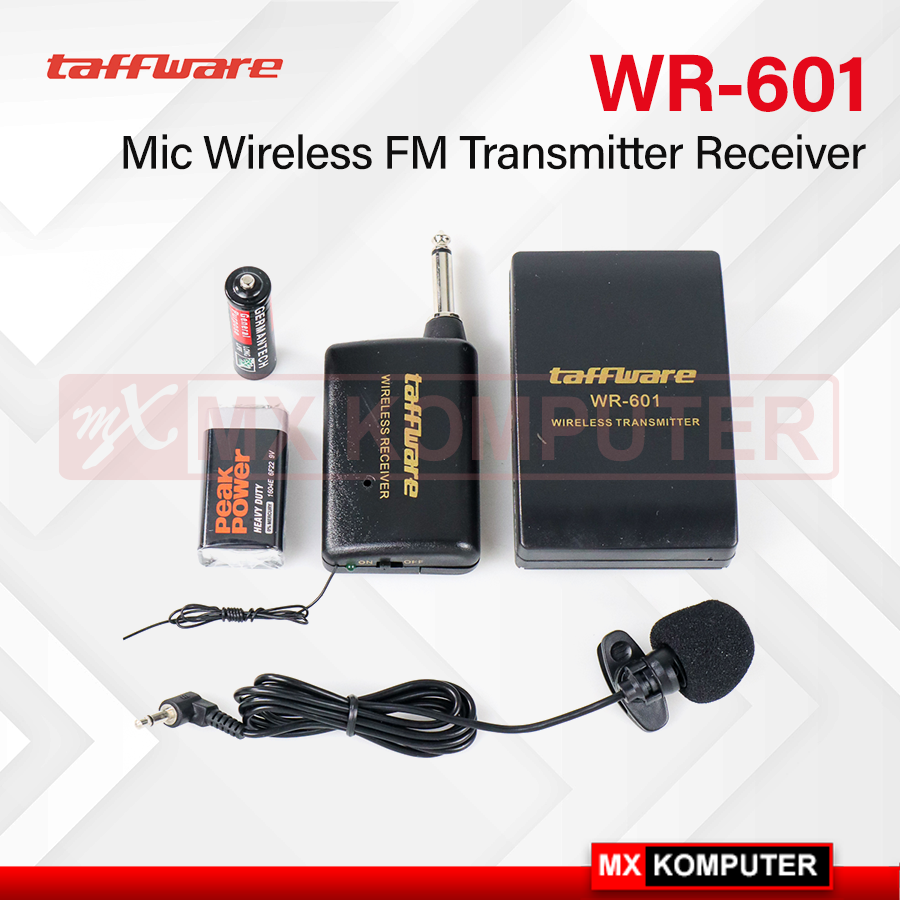 Mic Wireless FM Transmitter Receiver Pro WR-601 Taffware | MX Komputer ...
