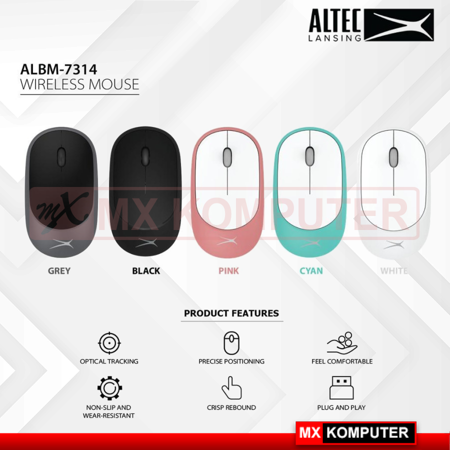 Altec Lansing Mouse Wireless ALBM7314 | MX Komputer Jogja