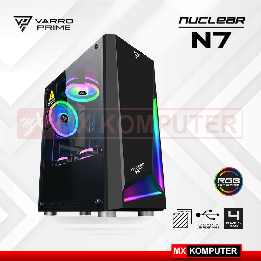 Casing Varro Prime Nuclear N7 m-ATX RGB – Tempered Glass Gaming Case ...