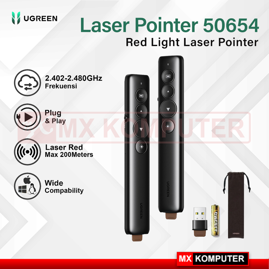 Laser Pointer Presenter UGREEN 50654 Wireless Laser Pointer | MX Komputer Jogja
