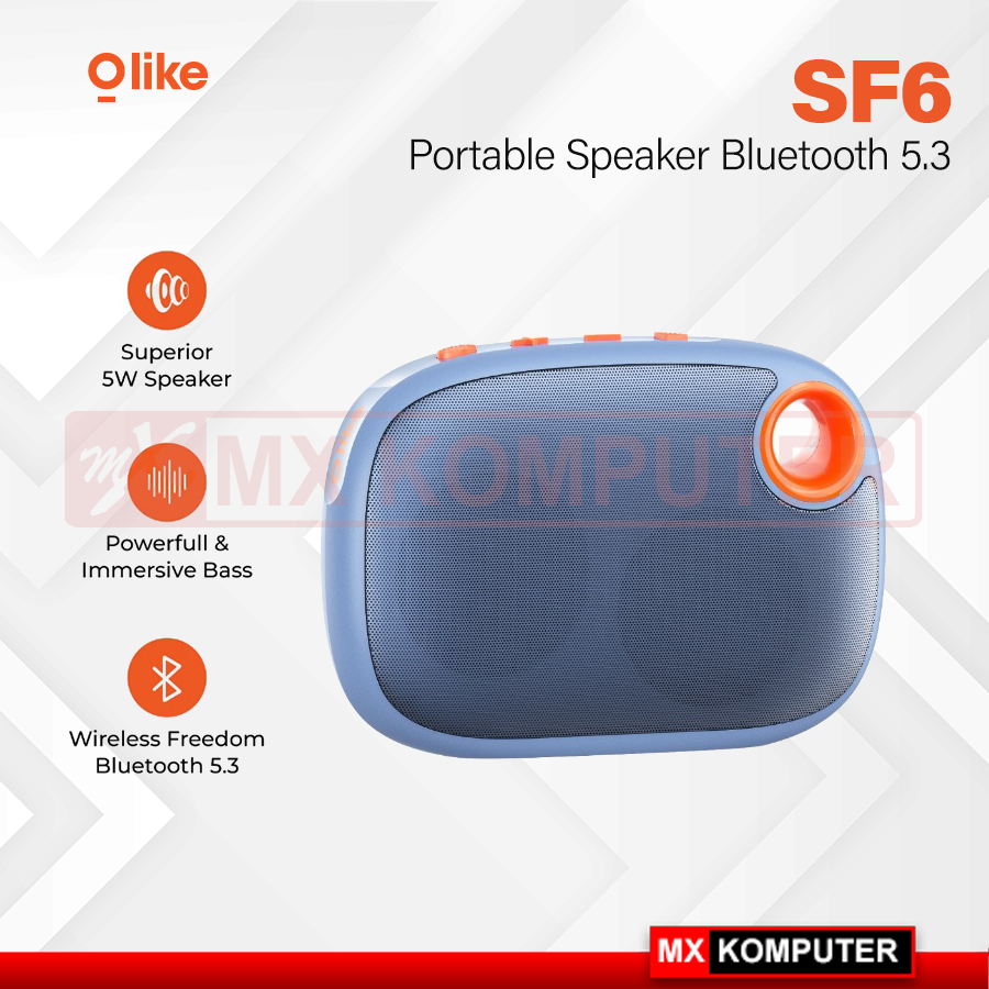 Speaker Olike SF6 Beatz Bluetooth – Biru | MX Komputer Jogja