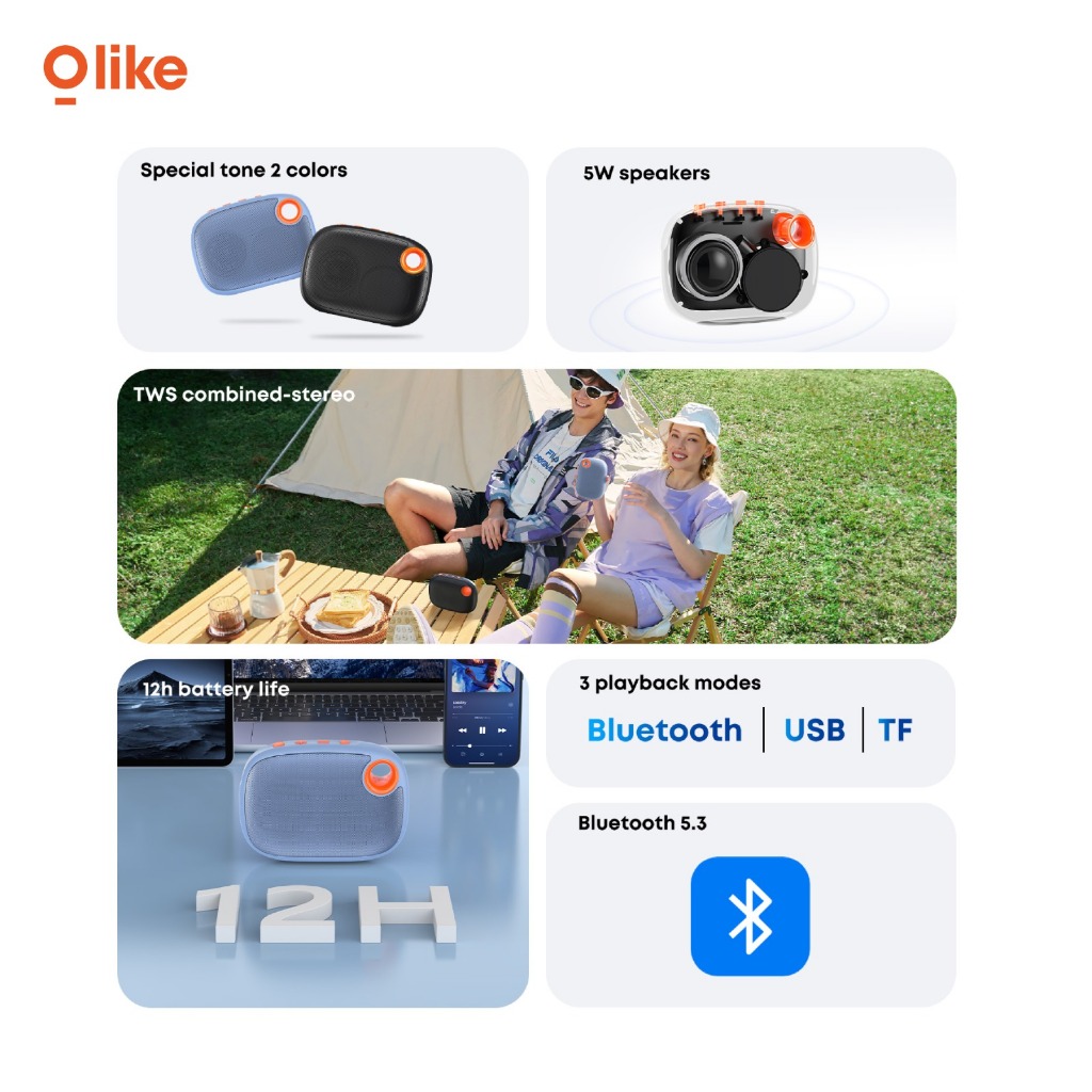 Speaker Olike SF6 Beatz Bluetooth – Biru | MX Komputer Jogja