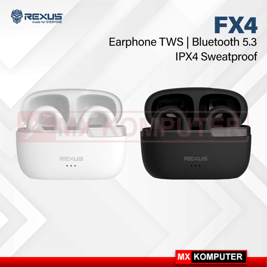 TWS Rexus FX4 Earphone True Wireless Bluetooth Headset – Hitam | MX ...