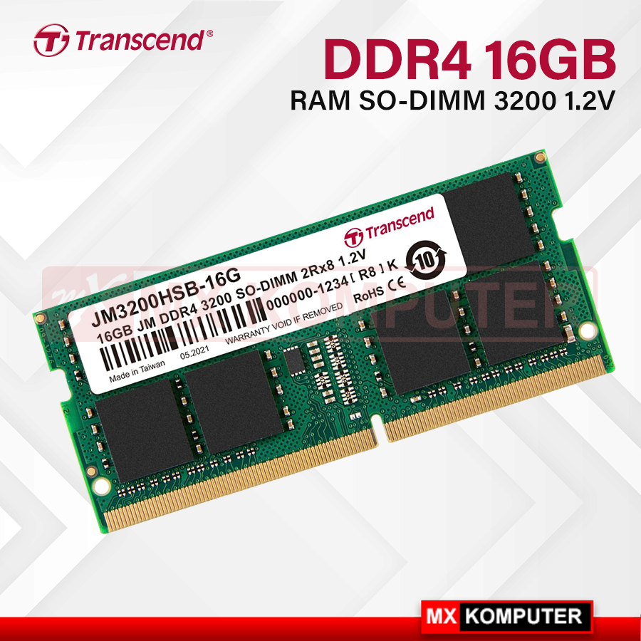 RAM Transcend SO-DIMM JETRAM DDR4 3200 16GB 8 IC | MX Komputer Jogja