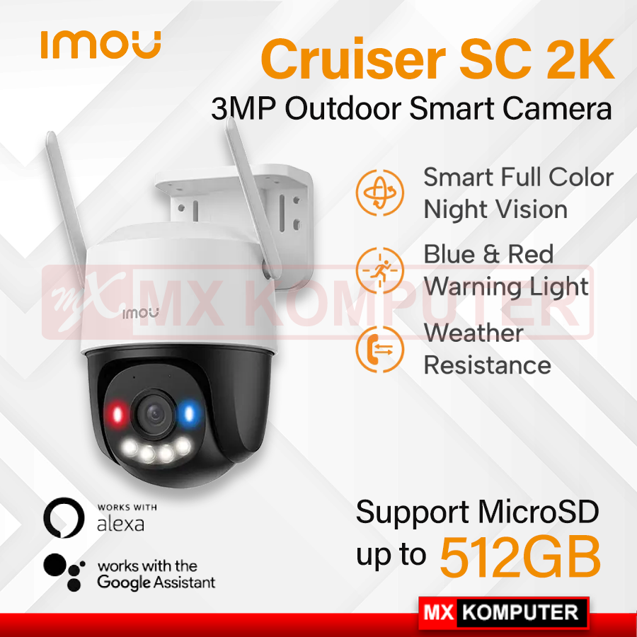 IMOU Cruiser SC 3MP Color Night Vision Two-way Talk Wireless IP Camera ...