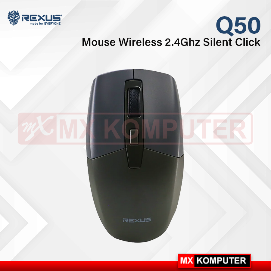 Mouse Rexus Q50 Mouse 2.4Ghz Wireless Office Silent Click – Hitam | MX ...