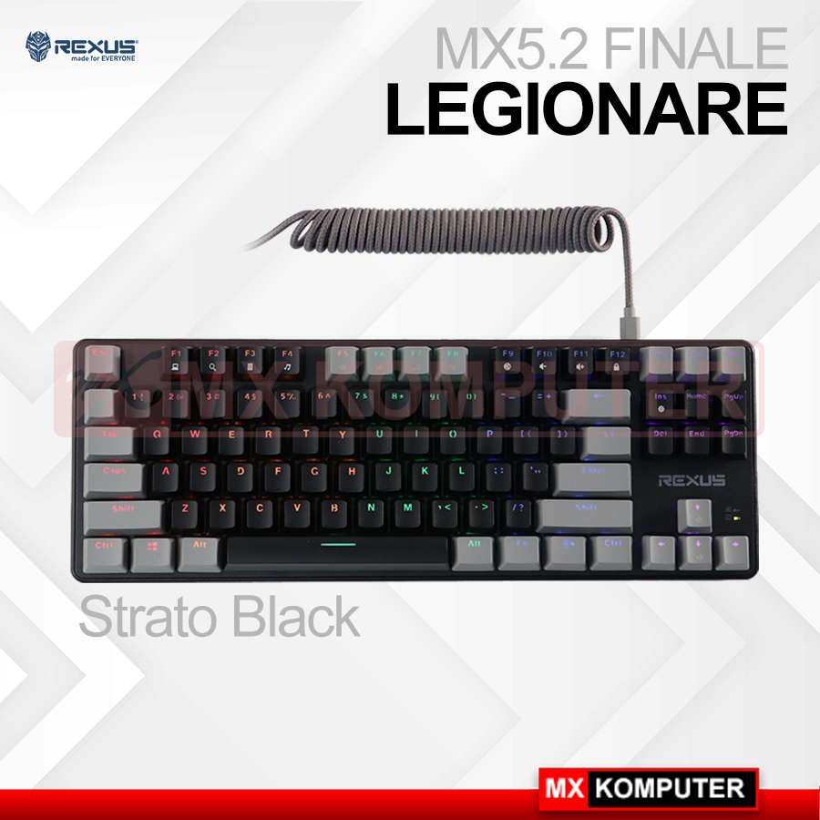 Keyboard Rexus Gaming Mechanical Legionare MX5.2 TKL – Strato Black ...